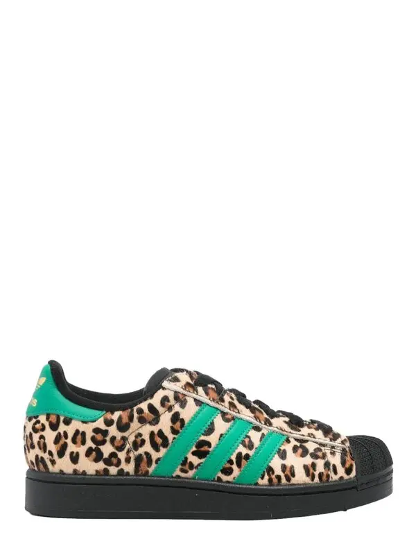 Adidas Superstar Leopard Print Sneakers - Black