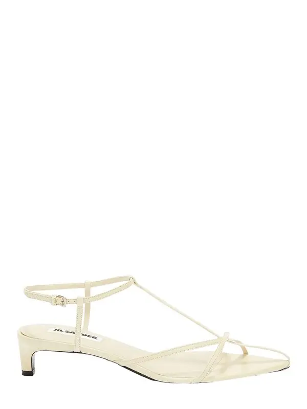 JIL SANDER New Tripon Pointed Toe Sandals - Ivory