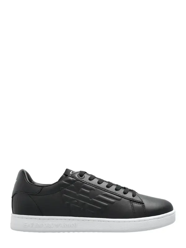 EA7 Logo-embossed Lace-up Sneakers - Black