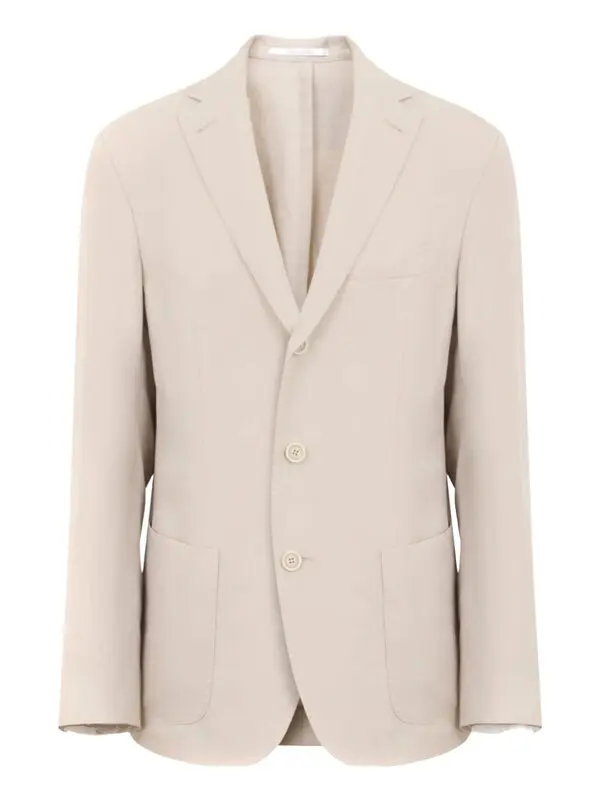 Eleventy Linen Patch-pocket Blazer - Nude