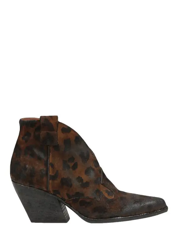 Elena Iachi Zip Up Ankle Boots With Block Heel - Black