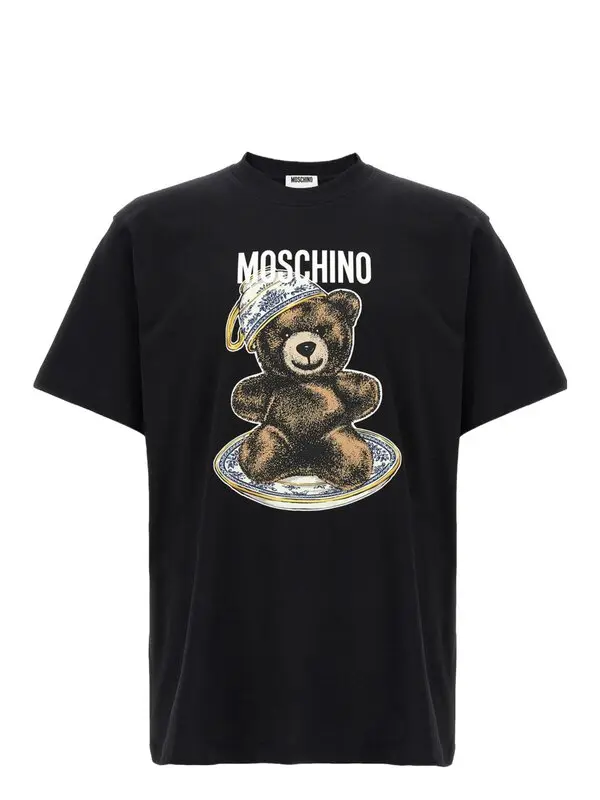 Moschino Teddy Printed Crewneck T-shirt - Black