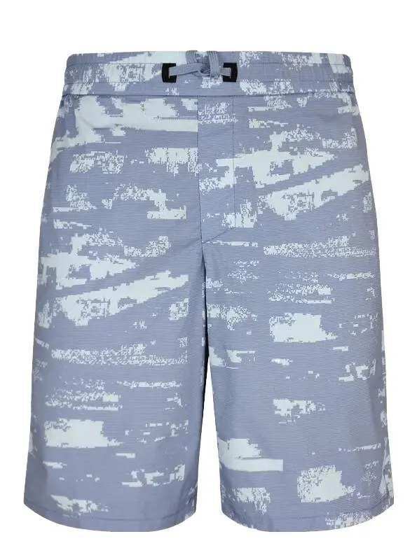 Hugo Boss Abstract Print Shorts - Blue