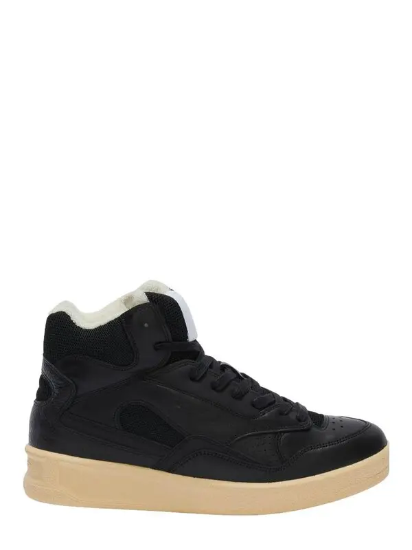 JIL SANDER High-top Lace-up Sneakers - Black