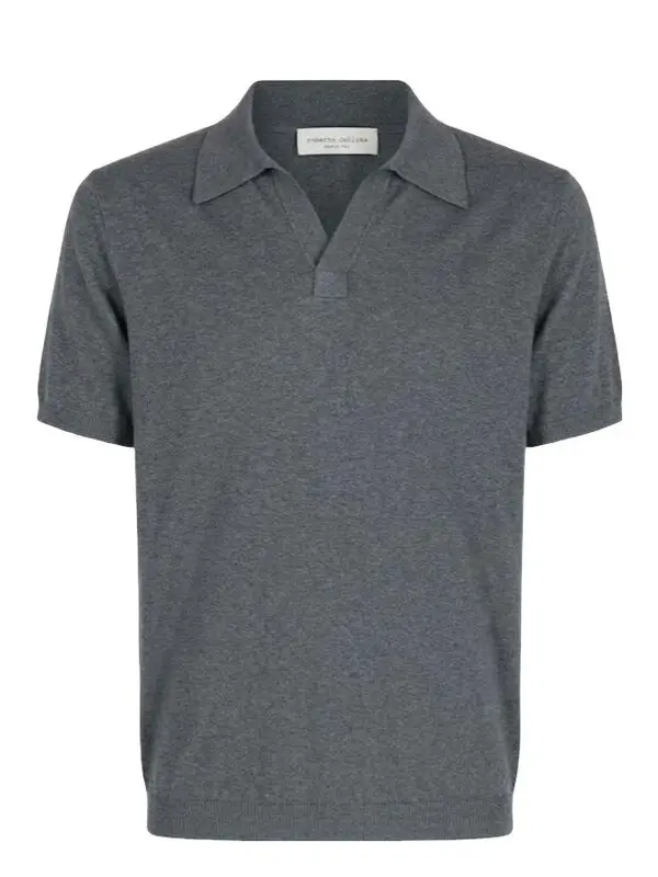 ROBERTO COLLINA Short-sleeve Polo Shirt - Gray