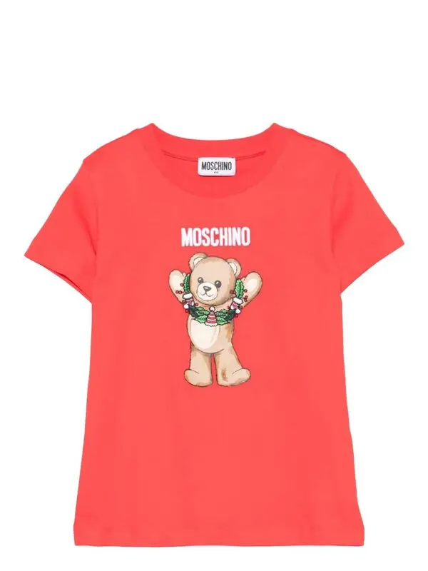 Moschino Teddy Bear Print T-shirt - Red