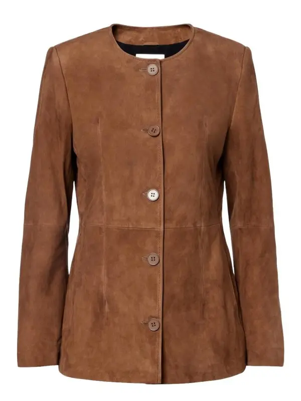 Nour Hammour Leather Jacket - Brown