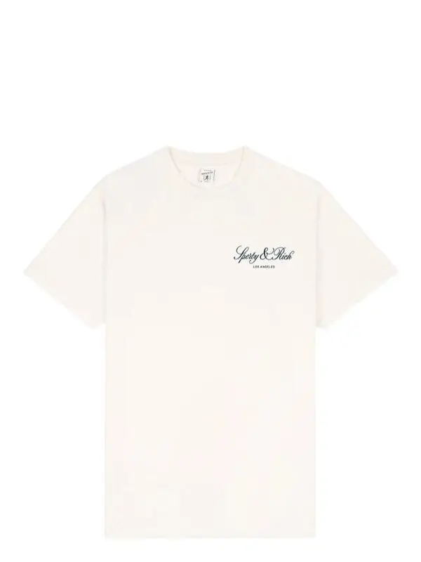 SPORTY  RICH Short-sleeved T-shirt - Ecru