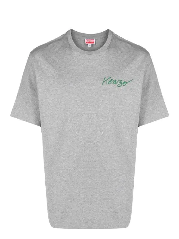 Kenzo T-shirt With Round Neck And Short Sleeves - Gray