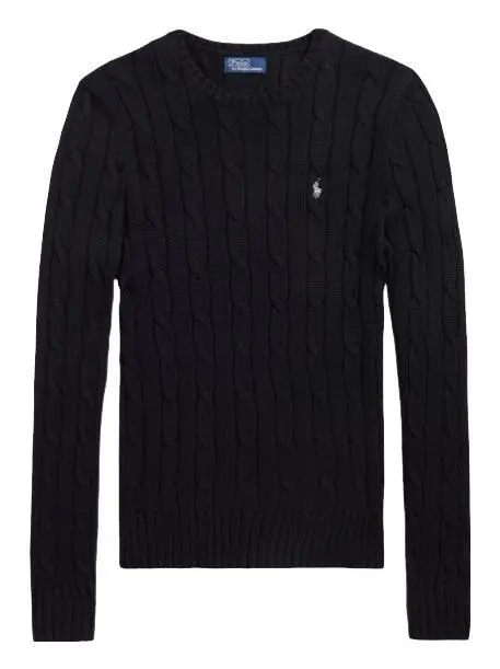 Polo Ralph Lauren Embroidered Pony Crewneck Jumper - Black