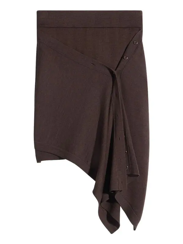 LEMAIRE Buttoned Midi Skirt - Black