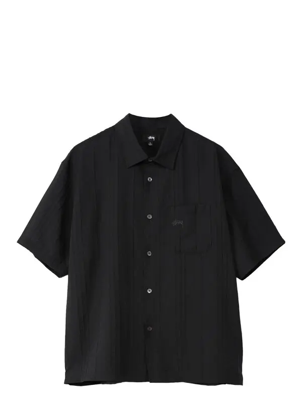 StÜssy Pleated Short-sleeved Shirt - Black