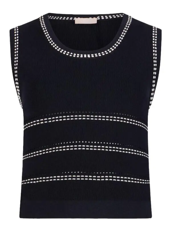 Liu Jo Striped Knit Tank Top - Blue