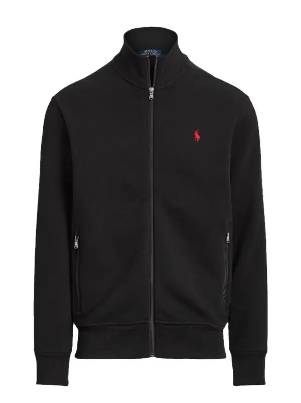 Polo Ralph Lauren Zip-up Jacket With Embroidered Pony Logo - Black