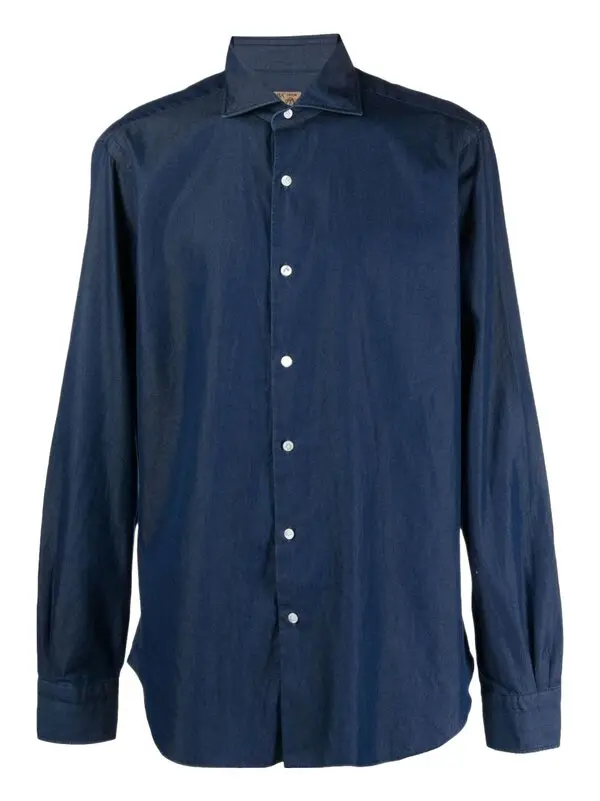 BARBA NAPOLI Long-sleeved Shirt - Blue
