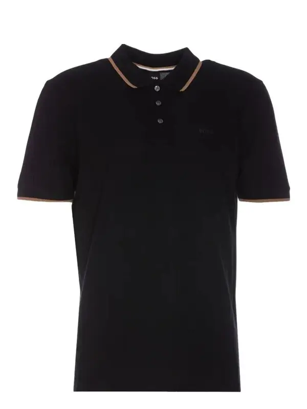 Hugo Boss Logo Detailed Polo Shirt - Black