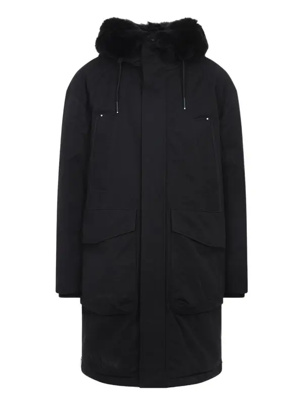 Moose Knuckles Dawson Parka With Faux Fur Hood - Black