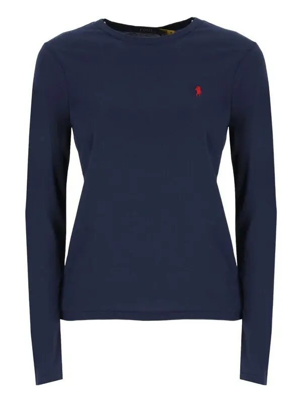 Polo Ralph Lauren Embroidered Logo Long Sleeve T-shirt - Navy