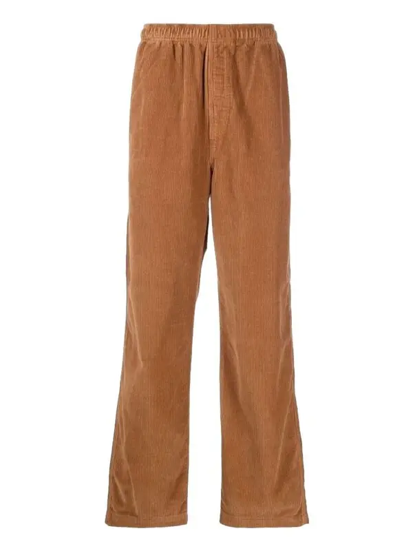 StÜssy Logo Detailed Corduroy Trousers - Brown