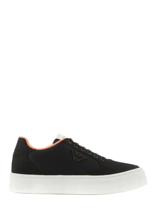 Emporio Armani Platform Lace-up Sneakers - Black