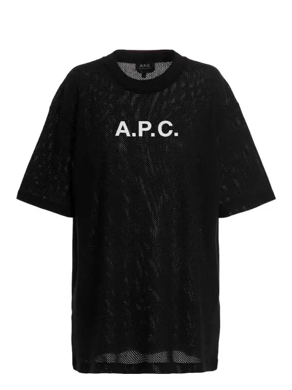 A.p.c. Logo-print Cotton T-shirt - Black