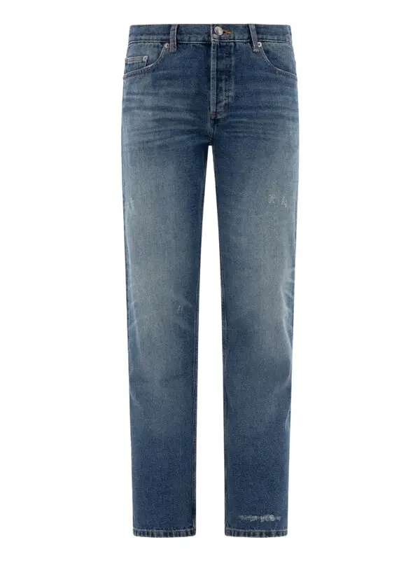 A.p.c. Straight Leg Distressed Jeans - Blue