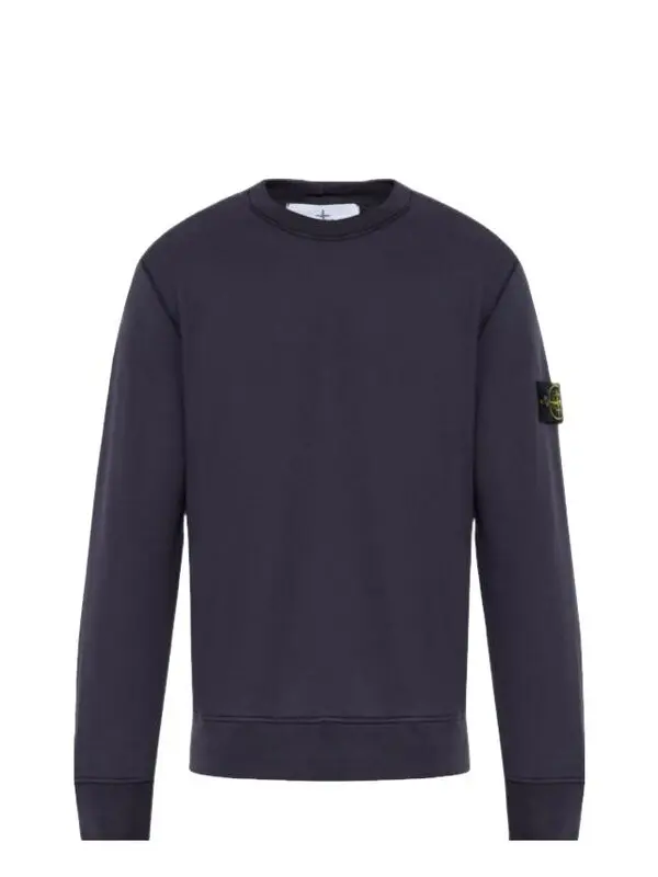 Stone Island Logo Patch Sweatshirt - Navy Blue