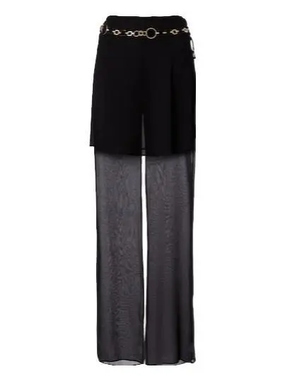Christopher Esber Belted Silk Wide-leg Pants - Black