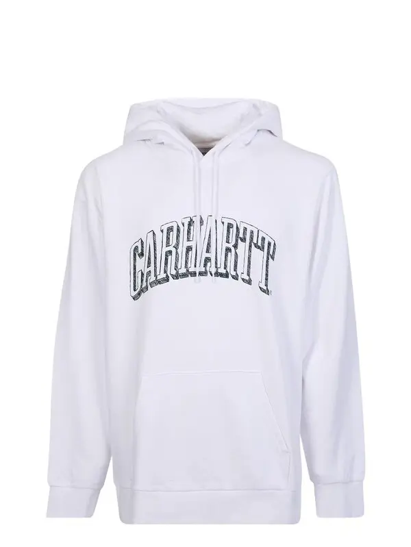 Carhartt Work In Progress Printed Drawstring Hoodie - White