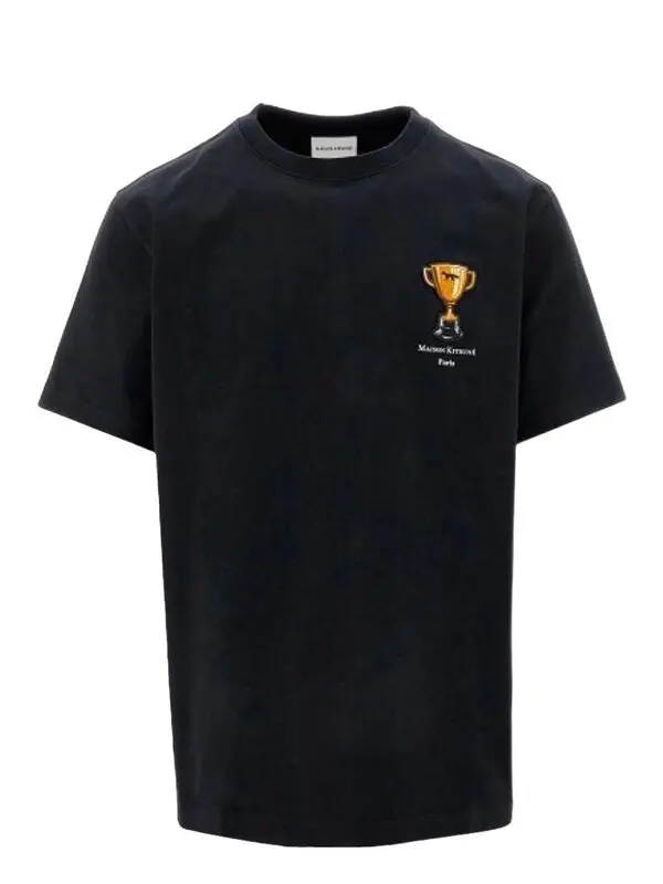 Maison Kitsuné Trophy Print Crewneck T-shirt - Black