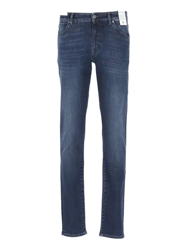 PT TORINO Slim-cut Washed Denim Jeans - Blue