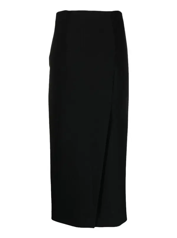 Emporio Armani High-waisted Straight Skirt - Black