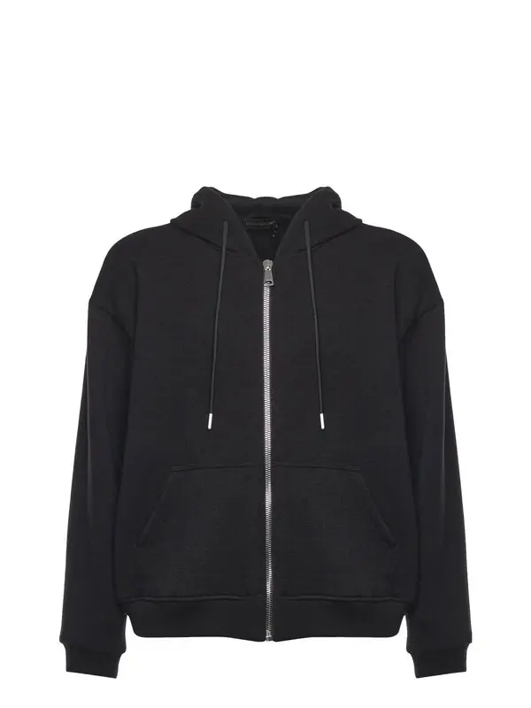 GIULIANO GALIANO Oversized Zip-up Hoodie - Black