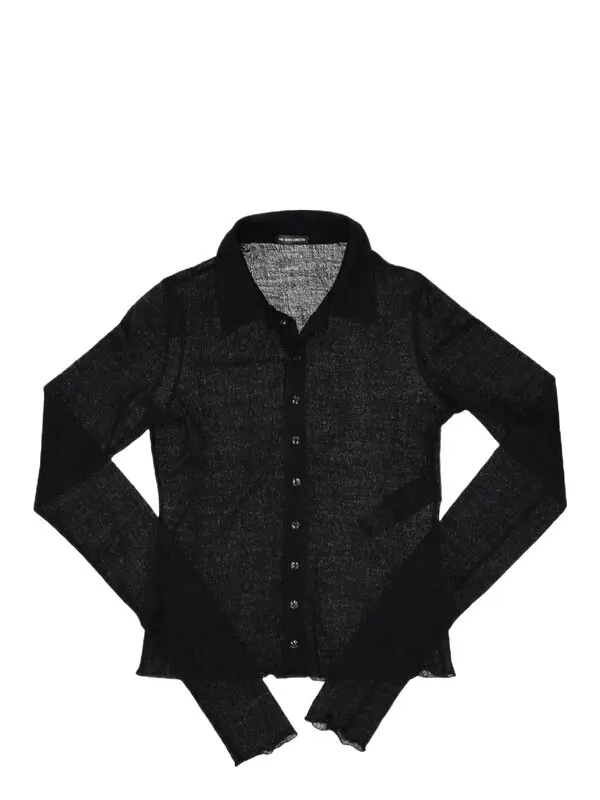 ANN DEMEULEMEESTER Slim-fit Wool Shirt - Black