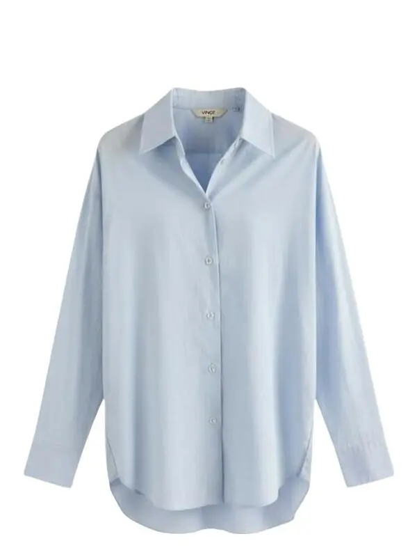 Vince Long-sleeved Cotton Shirt - Blue