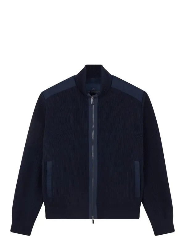 PAUL  SHARK Paul & Shark Zip-up Wool Cardigan - Black