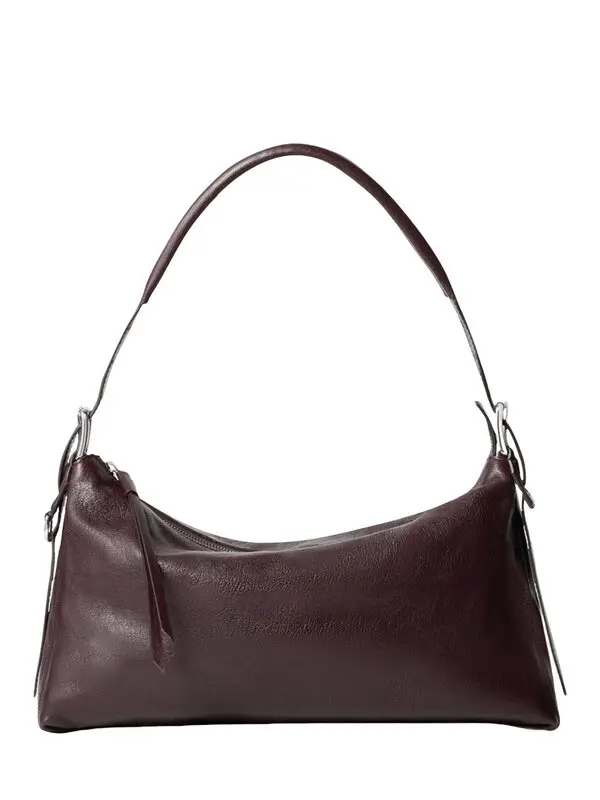 LEMAIRE Belted Leather Baguette Bag - Black