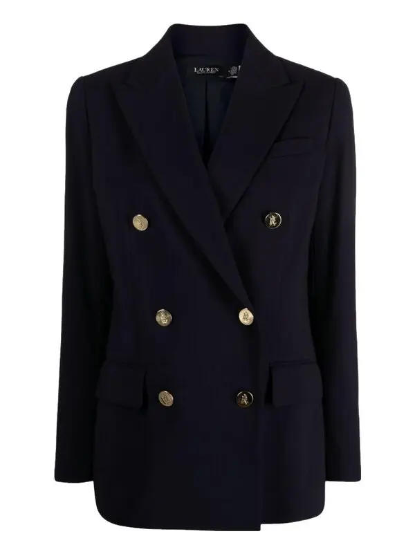 Ralph Lauren Double-breasted Tailored Blazer - Black