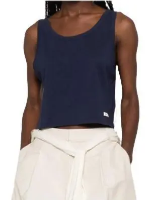 SPORTY  RICH Sporty & Rich Crew Neck Vest - Black