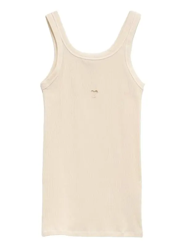 BASERANGE Ribbed Heart Detail Vest - Nude