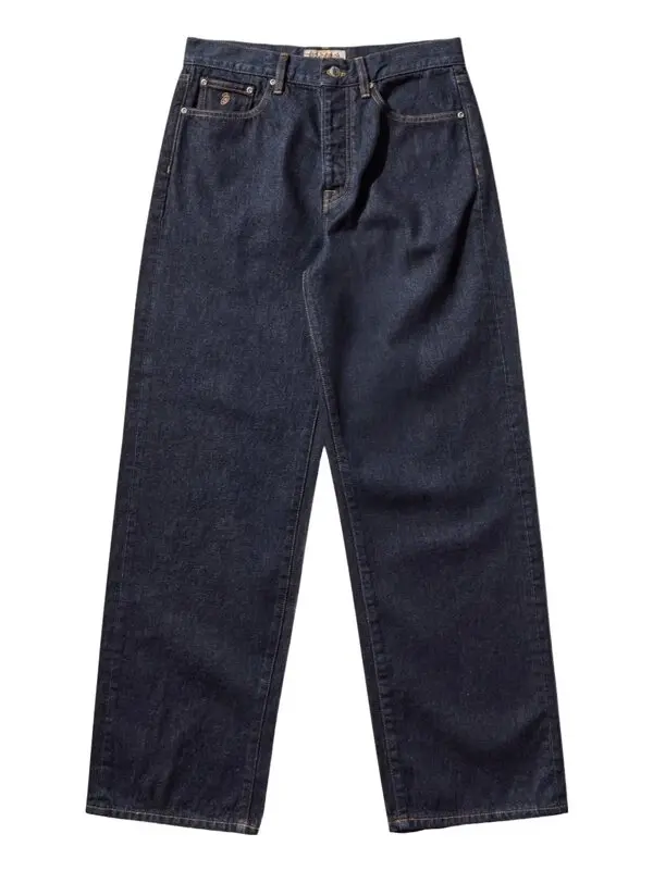 StÜssy Relaxed Straight Leg Denim Jeans - Black