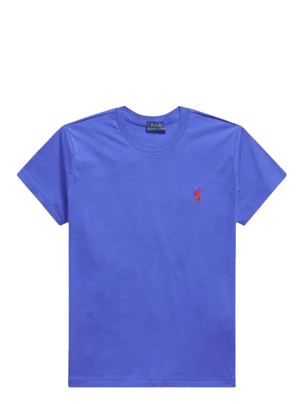 Polo Ralph Lauren Short Sleeve Crewneck T-shirt With Horse Motif - Blue