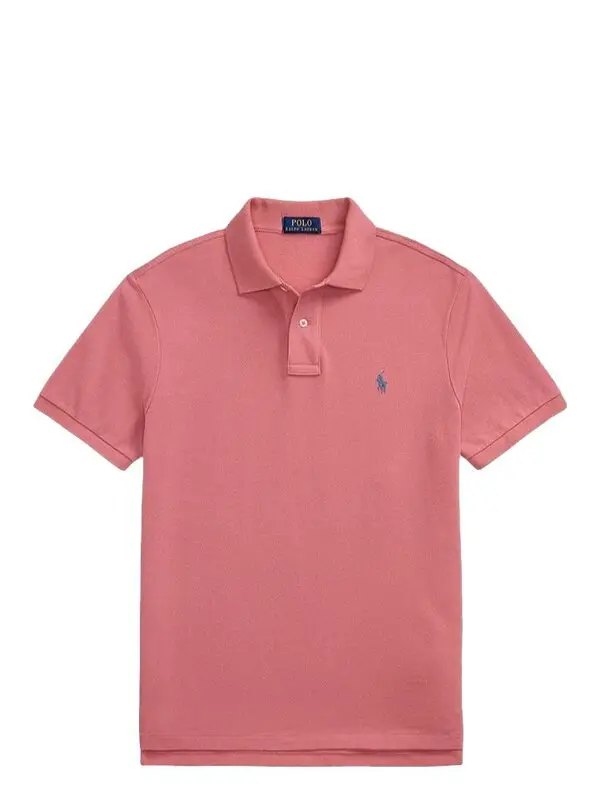 Polo Ralph Lauren Logo-embroidered Straight Hem Polo Shirt - Pink