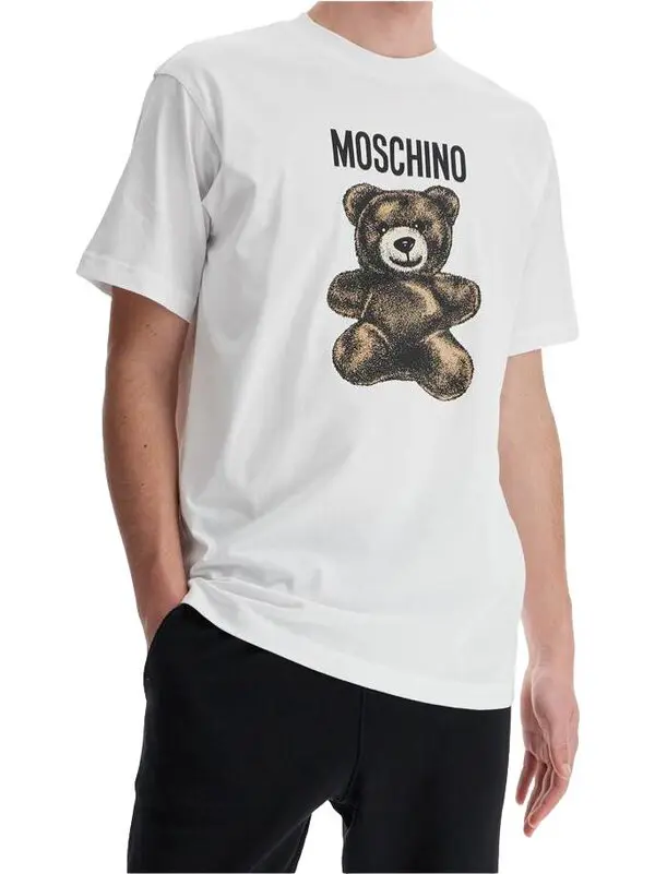 Moschino Teddy Bear Printed Crewneck T-shirt - White