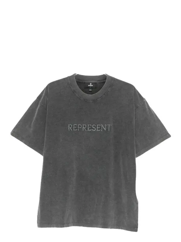 REPRESENT Embroidered Logo Relaxed T-shirt - Black