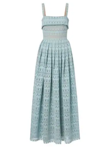 Elie Saab Macramã© Gown - Blue
