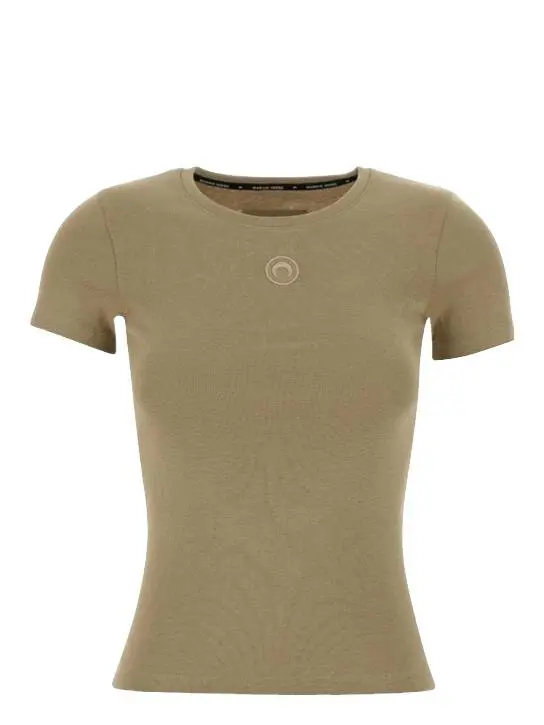 MARINE SERRE Moon Logo T-shirt - Brown