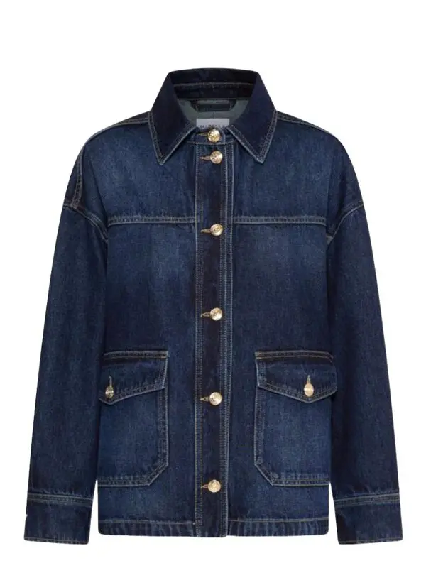 Marella Dyed Denim Shacket - Navy Blue