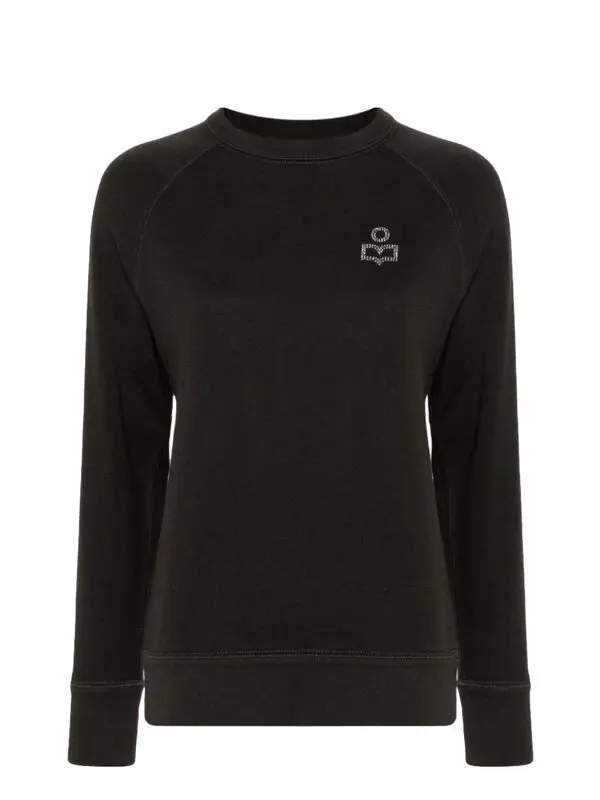 Isabel Marant Étoile Logo Embellished Crewneck Sweatshirt - Black