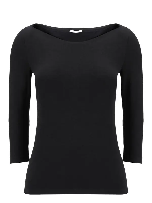 Wolford Long-sleeved T-shirt With Seven-quarter Sleeves - Black